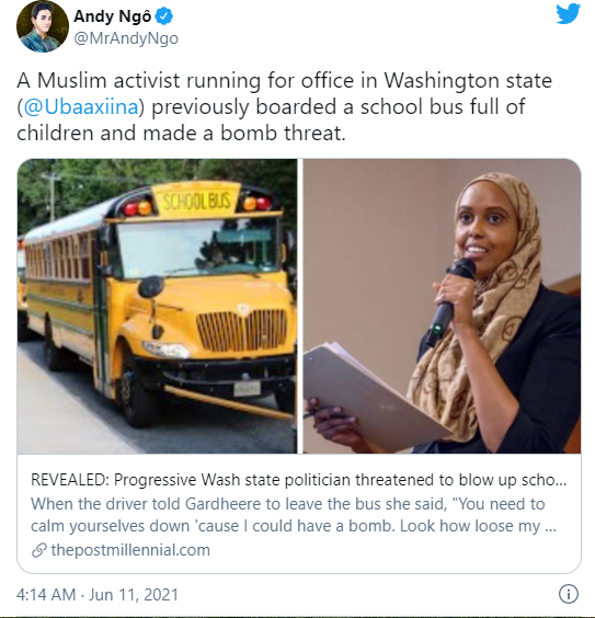 Seattle: A Decade after Threatening to Blow Up a School Bus, Somali ...